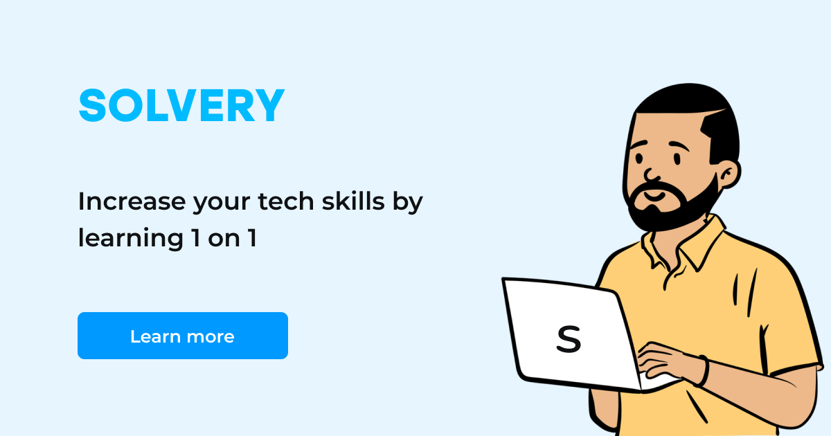 Solvery — find a tech mentor in Programming, Design or Gamedev